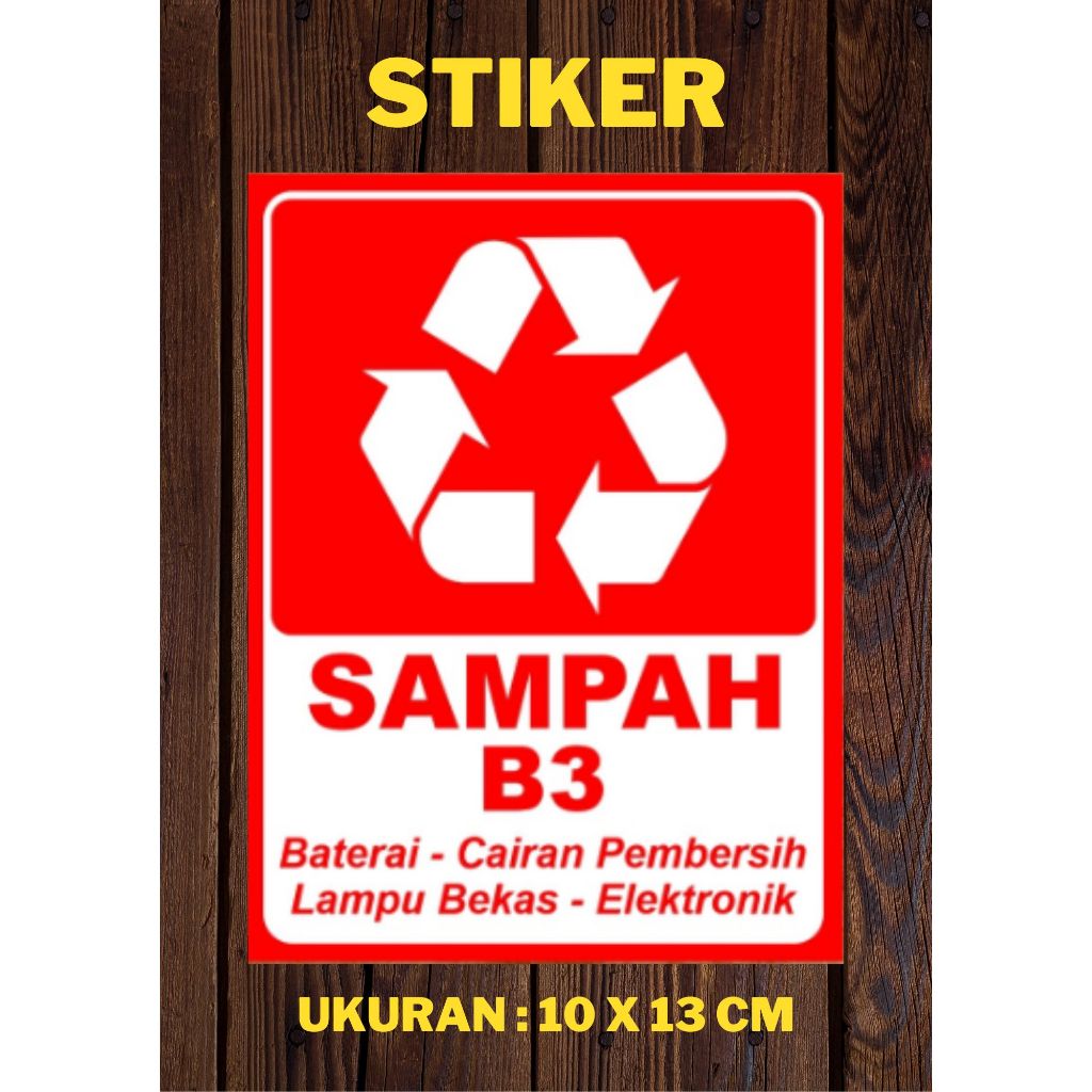 Jual Sticker Himbauan Tempat Sampah Organik, Non Organik, Sampah Medis ...