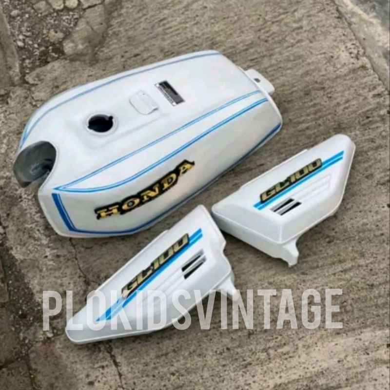 Jual TANGKI GL TENGKI GL 100 WARNA PUTIH LIST BIRU SET COVER AKI BONUS ...