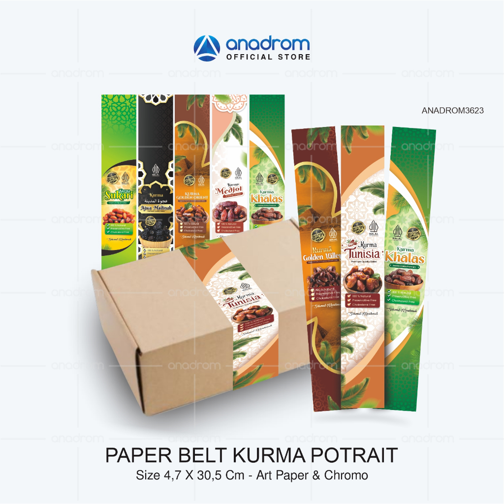 Jual Cetak Paper Belt Kurma Potrait I Paper Belt Kurma Sukari, Khalas ...