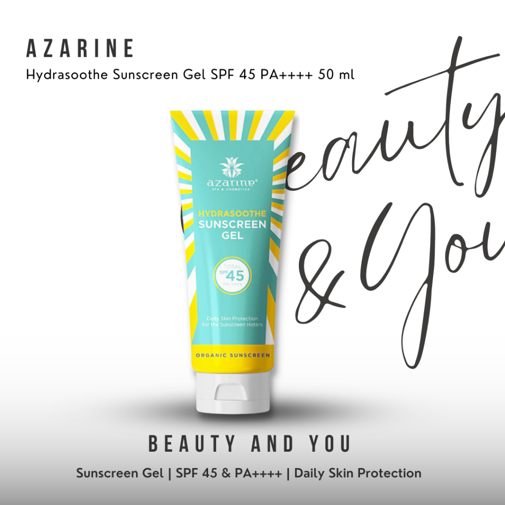 Jual Original Azarine Hydrasoothe Sunscreen Gel SPF 45 PA++++ 50 ml ...