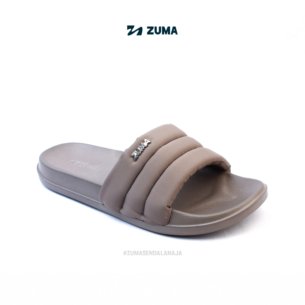Jual Zuma Women Slide Puffy 5 Otter, Sandal Slop Wanita Karet Slip On ...