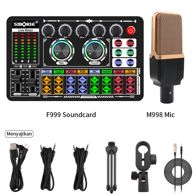 Jual Siborie Soundcard F999 Audio USB External Sound Card mic Mixer ...