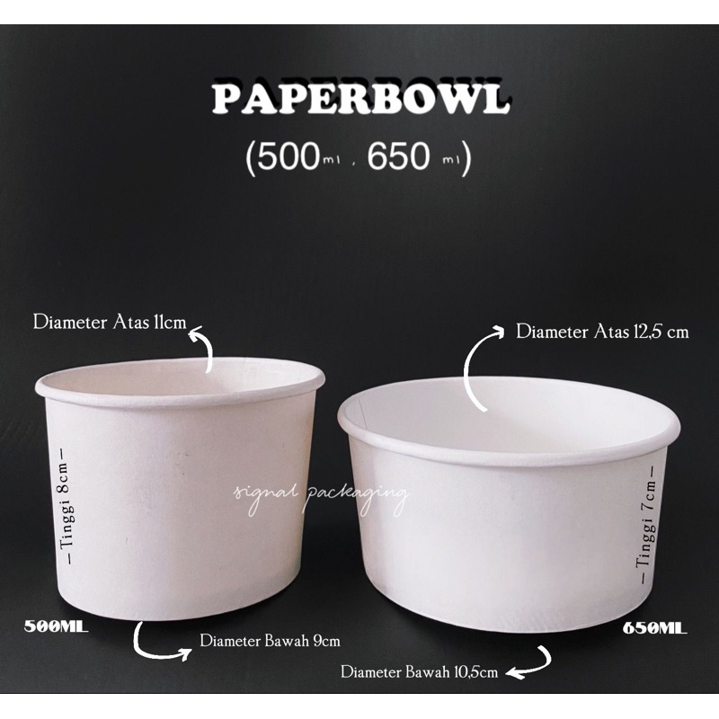 Jual PAPERBOWL / MANGKOK KERTAS , TEBAL TIDAK GAMPANG PENYOK! Ukuran ...