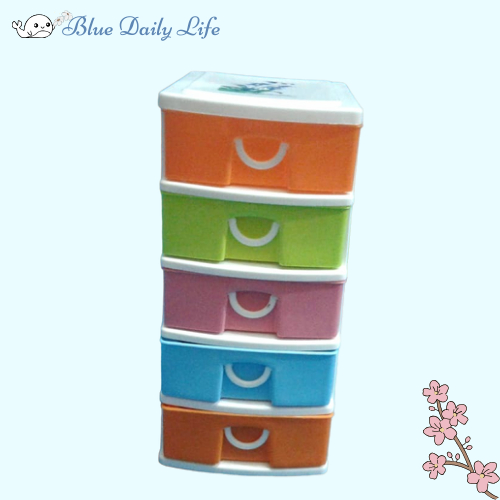 Jual Kabinet Rak Lemari Kecil Plastik 5 Tingkat Warna-Warni Cantik ...