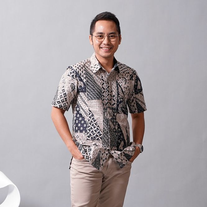 Jual NONA RARA - Carte Short Sleeve M0231 TBH, Kemeja batik pria modern ...