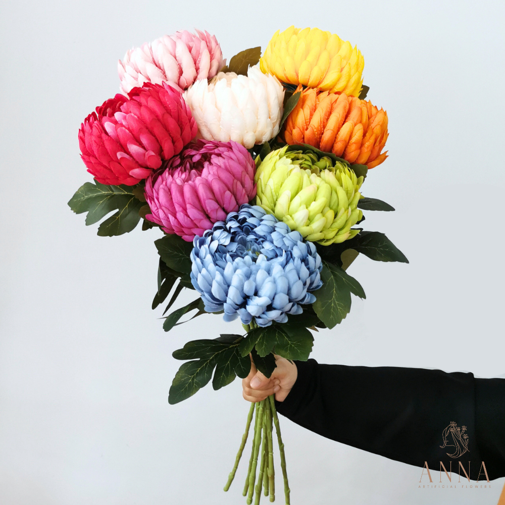 Jual Bunga Krisan Jumbo Artificial Chrysanthemum Ball Bunga Aster ...