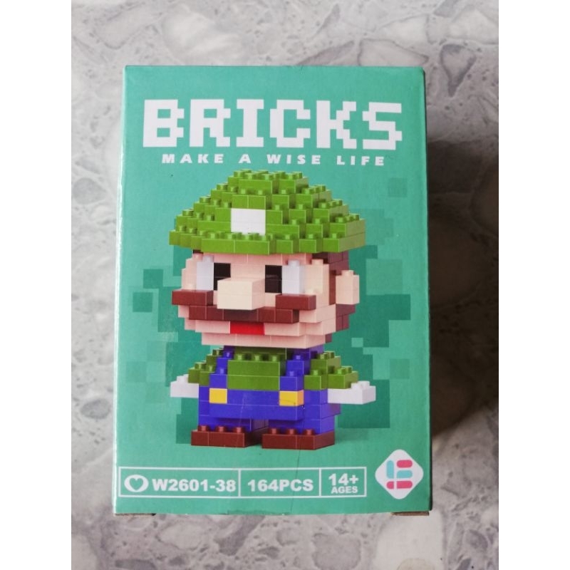 Jual Nano Brick Micro Blocks model 3D Luffy Mario Luigi My Melodi ...