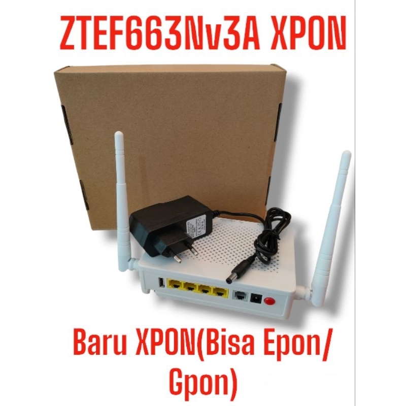 Jual BARU ONT ONU MODEM ROUTER ZTE F663NV3A F663 NV3A XPON BISA SUPPORT ...