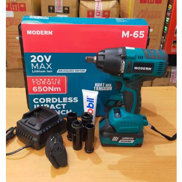 Jual MODERN M65 Mesin Bor Cordless Impact Wrench 20V (Mesin Pembuka ...