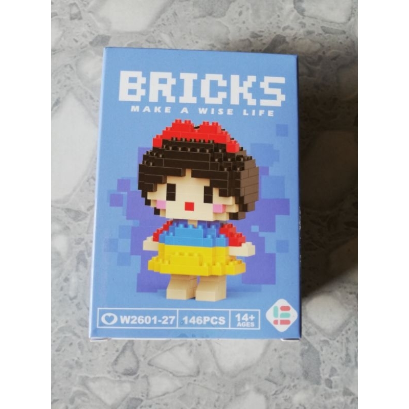 Jual Nano Brick Micro Blocks model 3D Luffy Mario Luigi My Melodi ...
