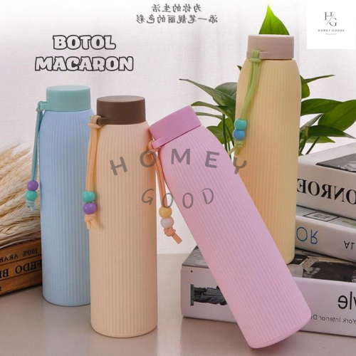 Jual Botol Minum Kaca Macaron Tali Tumbler Kaca Unik Aesthetic 500ml ...