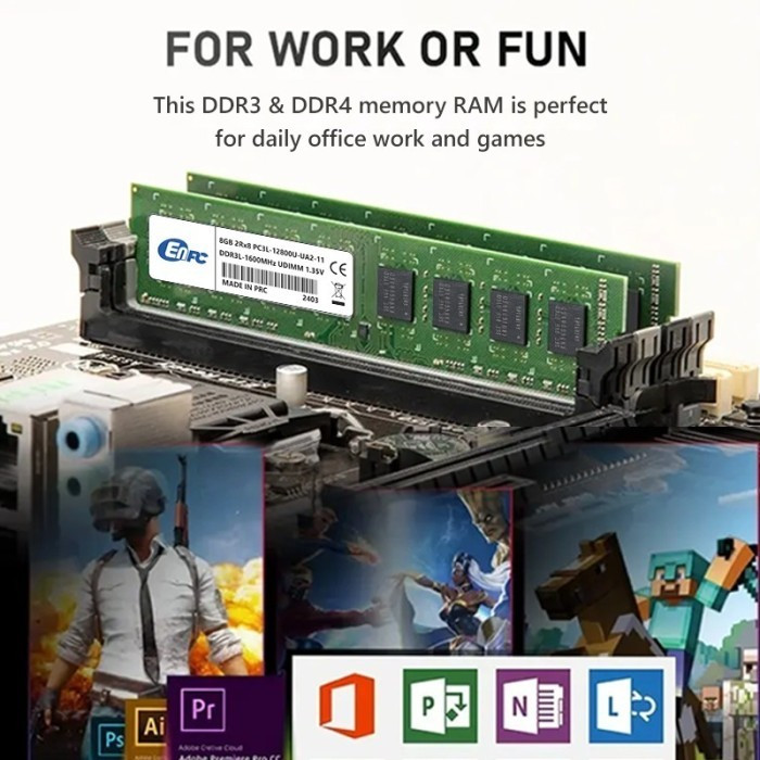 Jual ENPC MEMORY LONGDIMM 8GB DDR3 PC 1600 SINGLE CHANNEL | Shopee ...