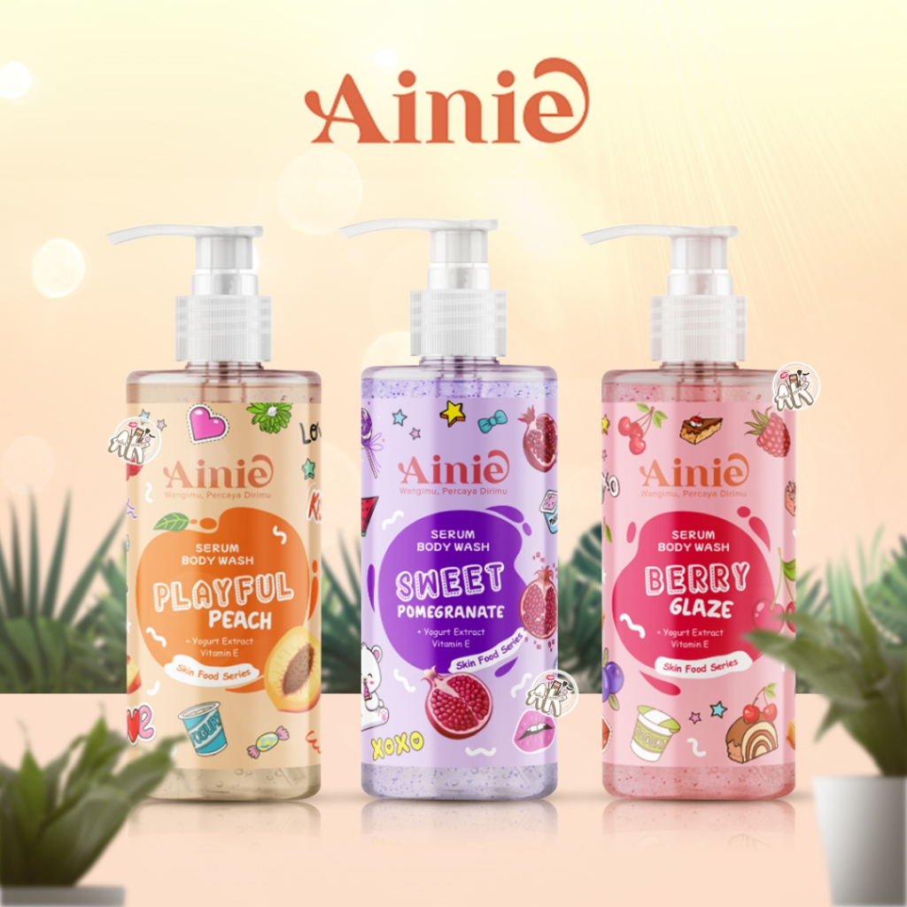 Jual AINIE BRIGHTENING BODY WASH 300ML ( BERRY GLAZE / PLAYFUL PEACH ...