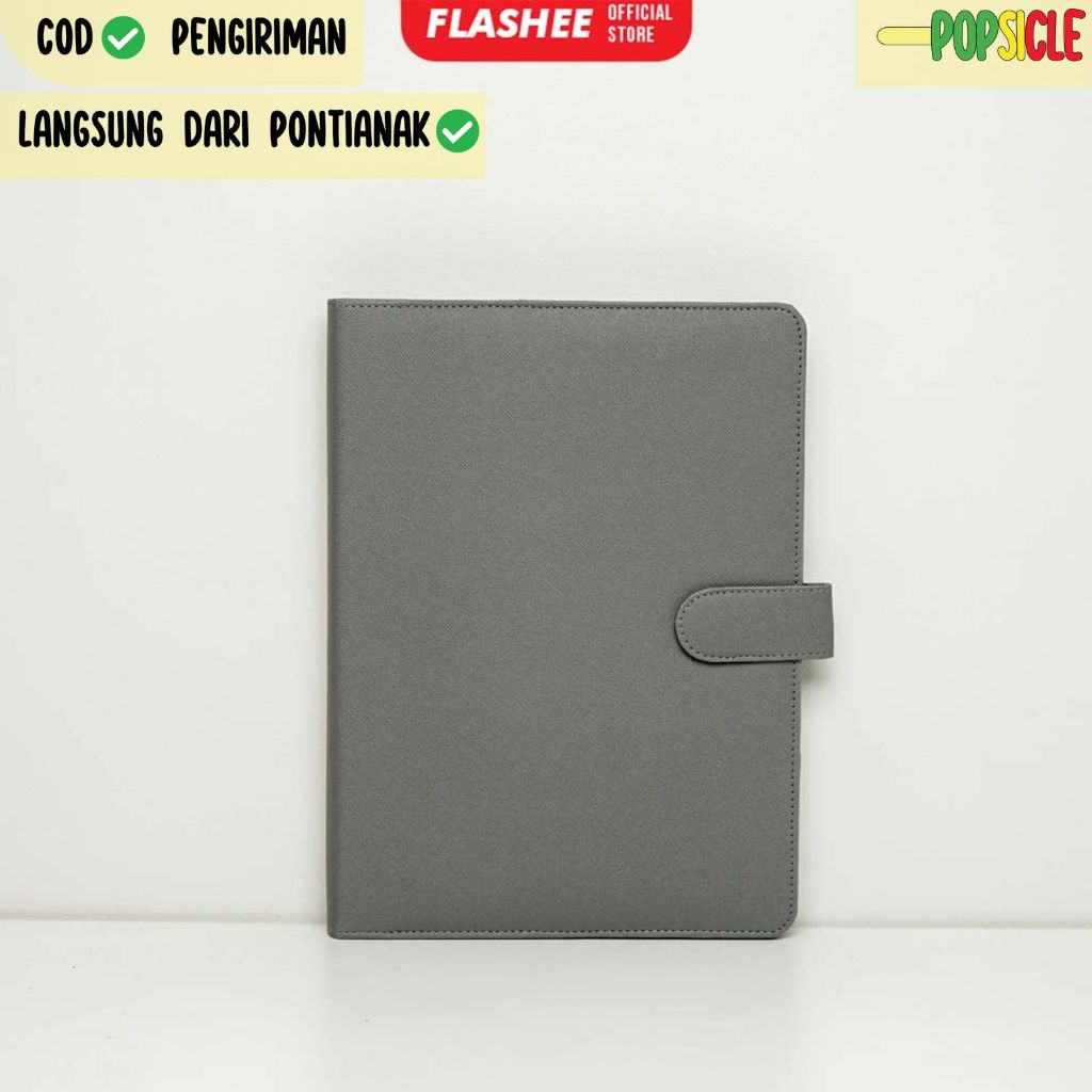 Jual Diary A5 Flashee Polos 20 Ring Abu Abu Binder A5 Murah Buku Binder ...
