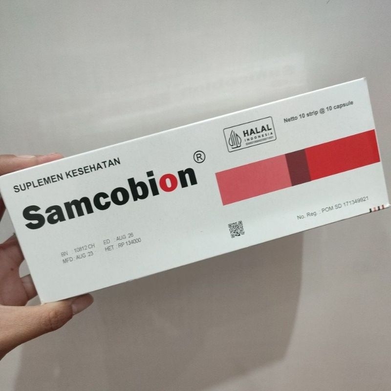 Jual SAMCOBION zat besi anemia strip 10 kapsul | Shopee Indonesia