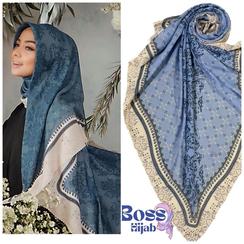 Jual BOSS.HIJAB/ hijab motif BUTTERFLY / hijab segi empat voal motif ...