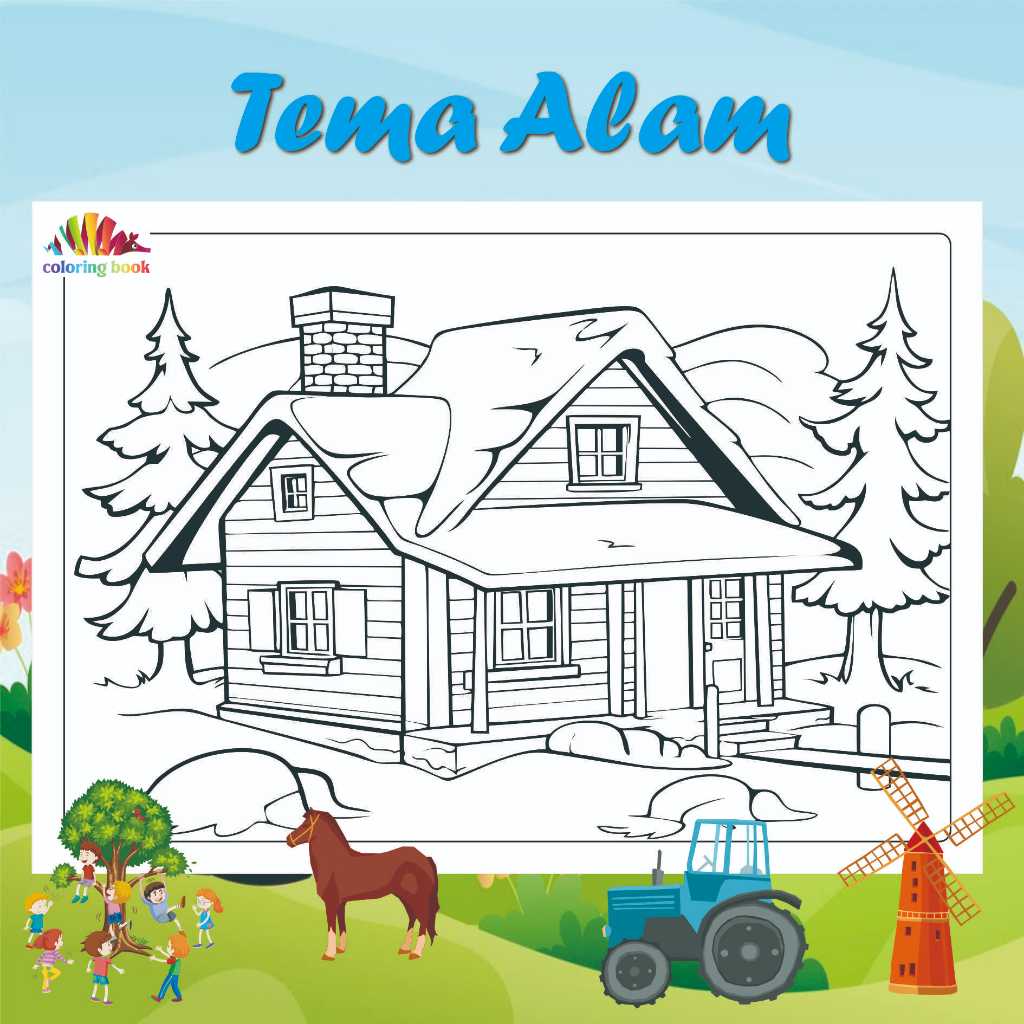 Jual KERTAS MEWARNAI / COLORING / KERTAS GAMBAR / ALAM A / KERTAS ...