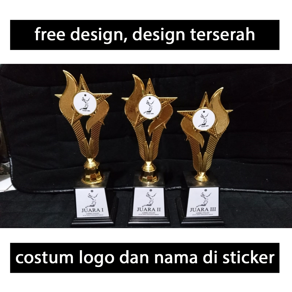 Jual Piala Set Lomba Juara 1 2 3 bisa kostum "costum" (bisa satuan juga ...