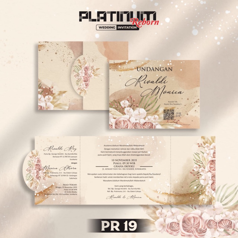Jual [PRE-ORDER Platinum Reborn PR 19] Cetak Undangan Pernikahan Kertas ...
