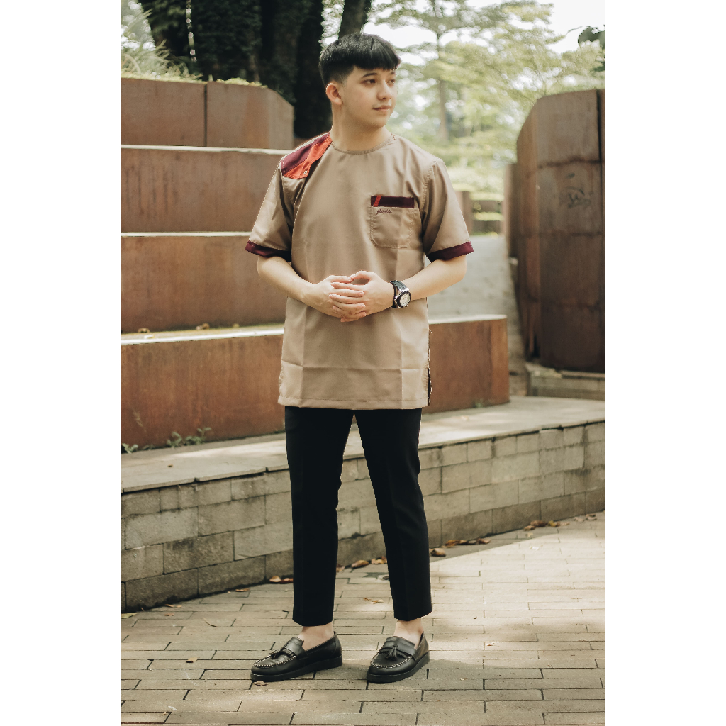 Jual Baju Muslim Kemko Pendek Habibie TOYOBO Design Modern Kekinian ...
