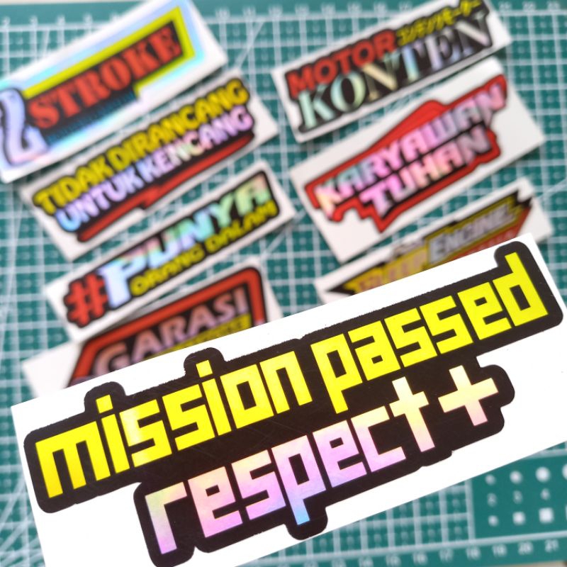 Jual Stiker Mission Passed GTA Sticker Kata Kata Keren Untuk Motor ...