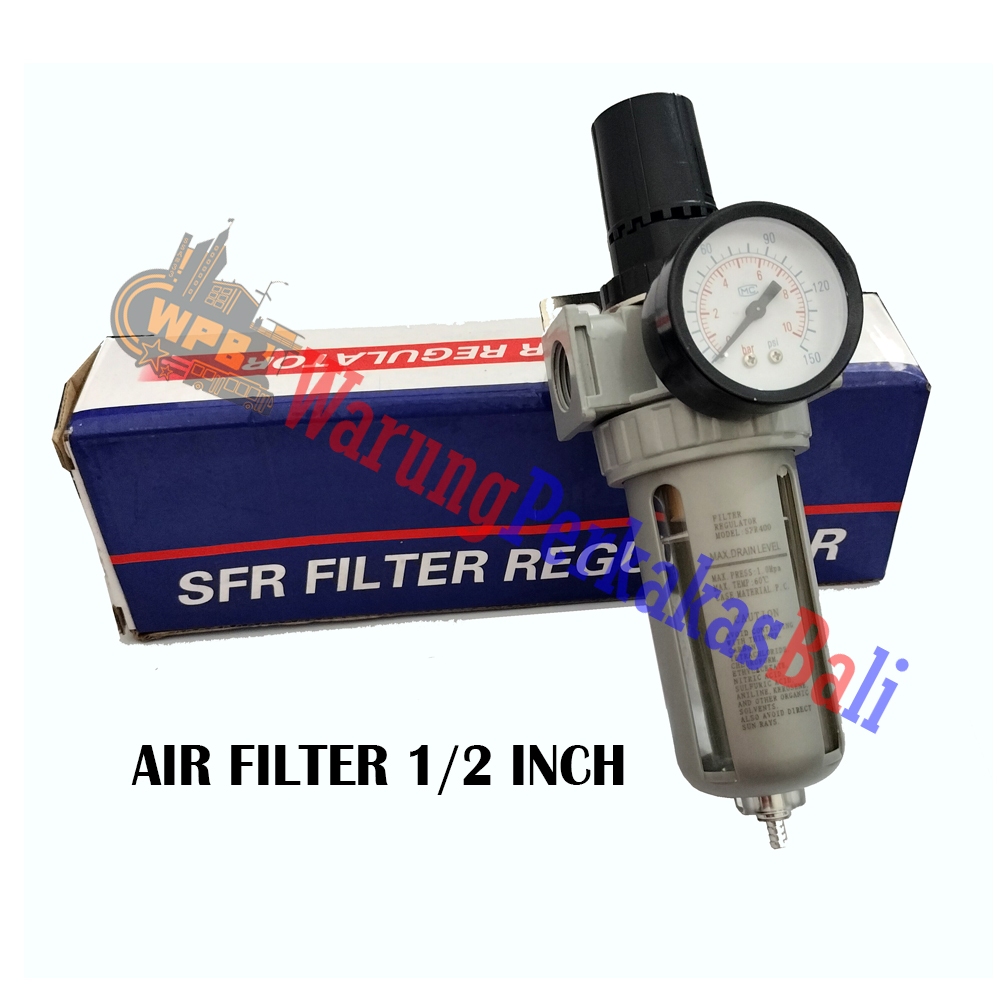 Jual SFR Filter Regulator 1/2 Inch Filter Udara Kompresor Saringan Air ...