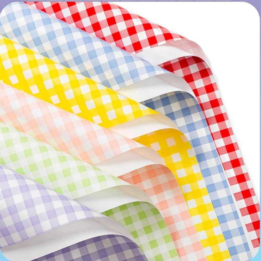 Jual Kertas Buket Bunga Wrapping Paper Square Motif Kotak | Shopee ...