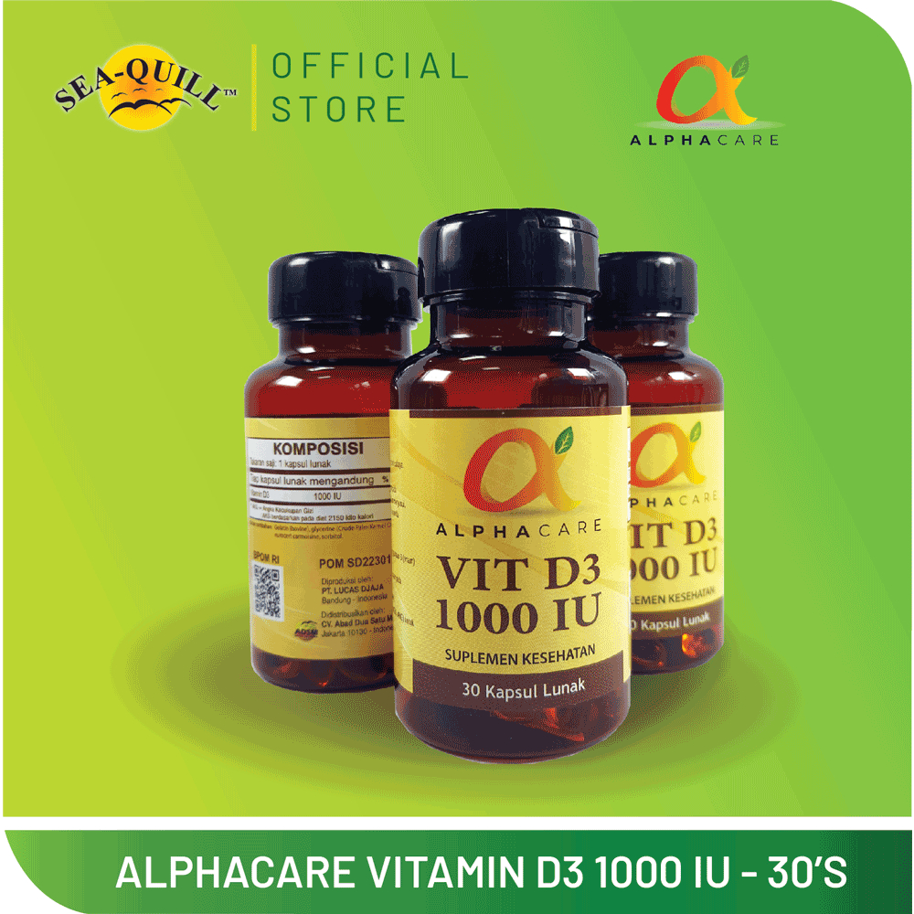 Jual Alphacare VIT D3 1000 IU 30 softgel alphacare vitamin d3 1000 IU ...