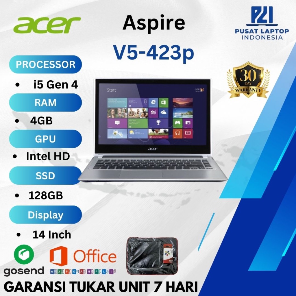 Jual Laptop Acer Aspire V5-473P 4/128GB Core I5 gen 4 TS Seken ...