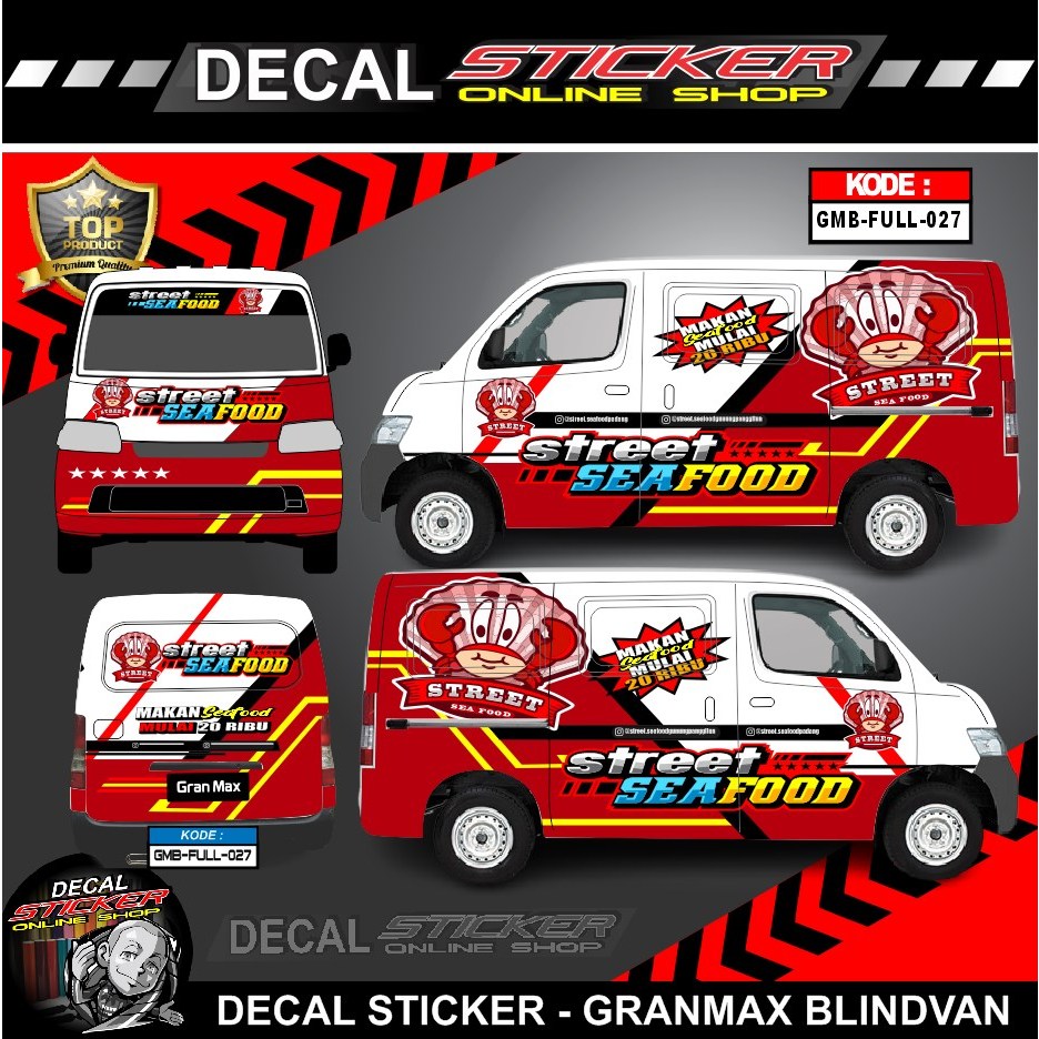Jual STIKER MOBIL GRANMAX VAN VARIASI DECAL STICKER PRINT LAMINASI ...