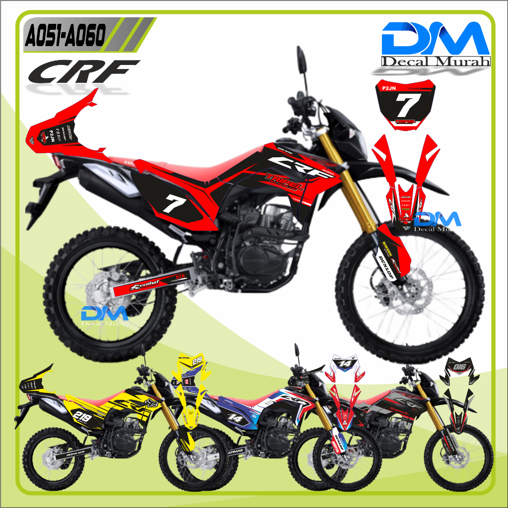 Jual Decal Sticker CRF 150 L Full body A051-A060 Dekal stiker CRF 150 L banyak motif bisa custom ...