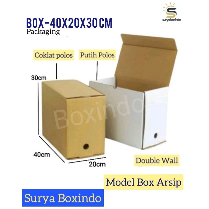 Jual Box Arsip 40x20x30cm (Double wall)/Kardus Arsip/File/Boxfile ...