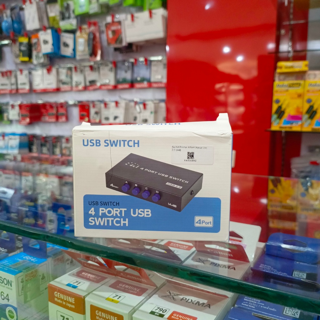 Jual Switch Printer 4 Port Manual Usb 2.0 1A4B | Shopee Indonesia