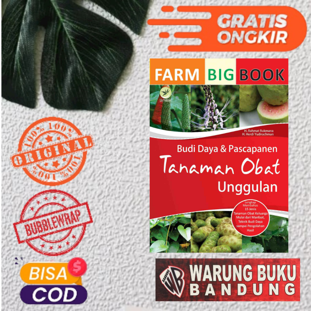 Jual Buku Farm Big Book Budi Daya Dan Pascapanen Tanaman Obat Unggulan ...