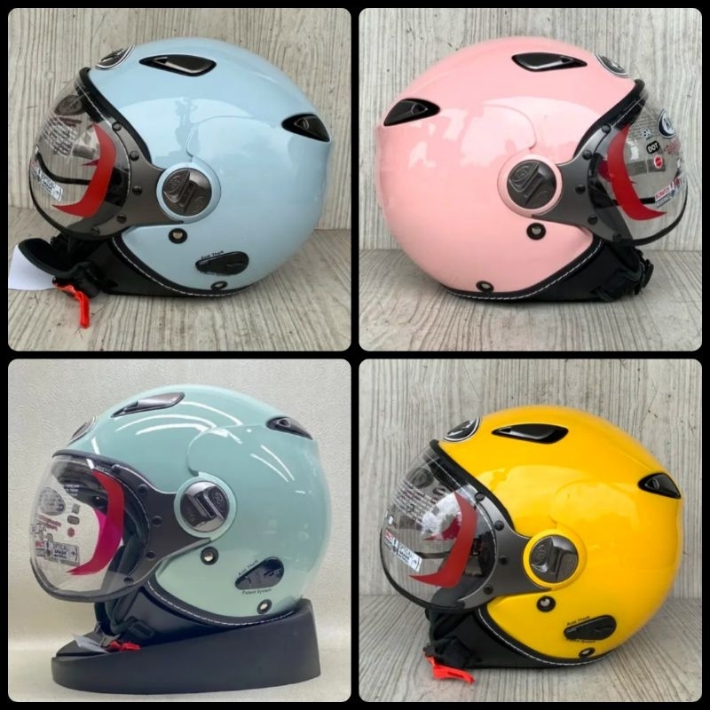 Jual HELM KYT ELSICO SOLID/ KYT RETRO POLOS | Shopee Indonesia