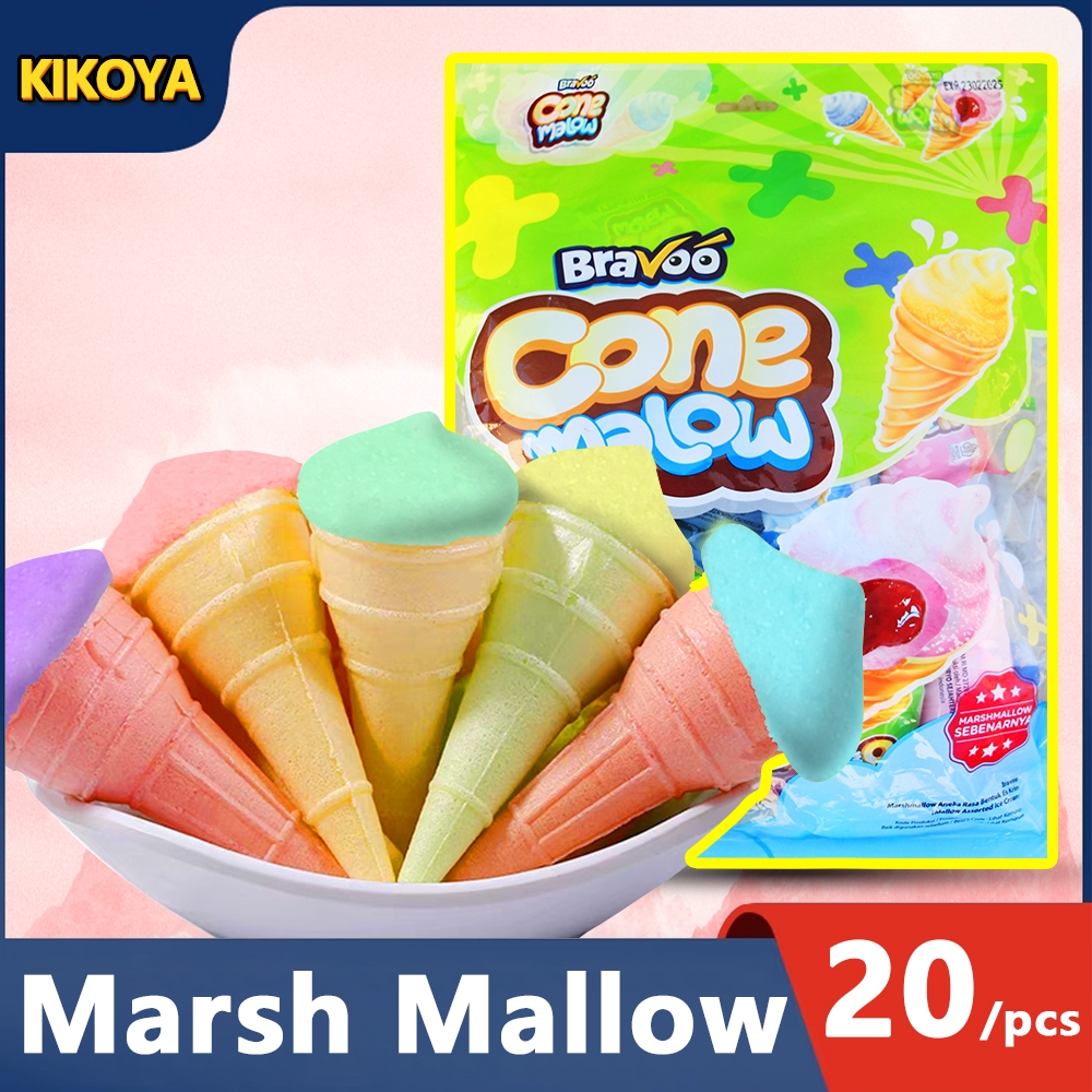 Jual CONE MALLOW 20 PCS MARSMALLOW ANEKA SNACK RASA Snacks Makanan ...