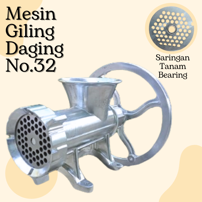 Jual Mesin Giling Daging No.32 Saringan Tanam Laher Mesin Penggiling ...