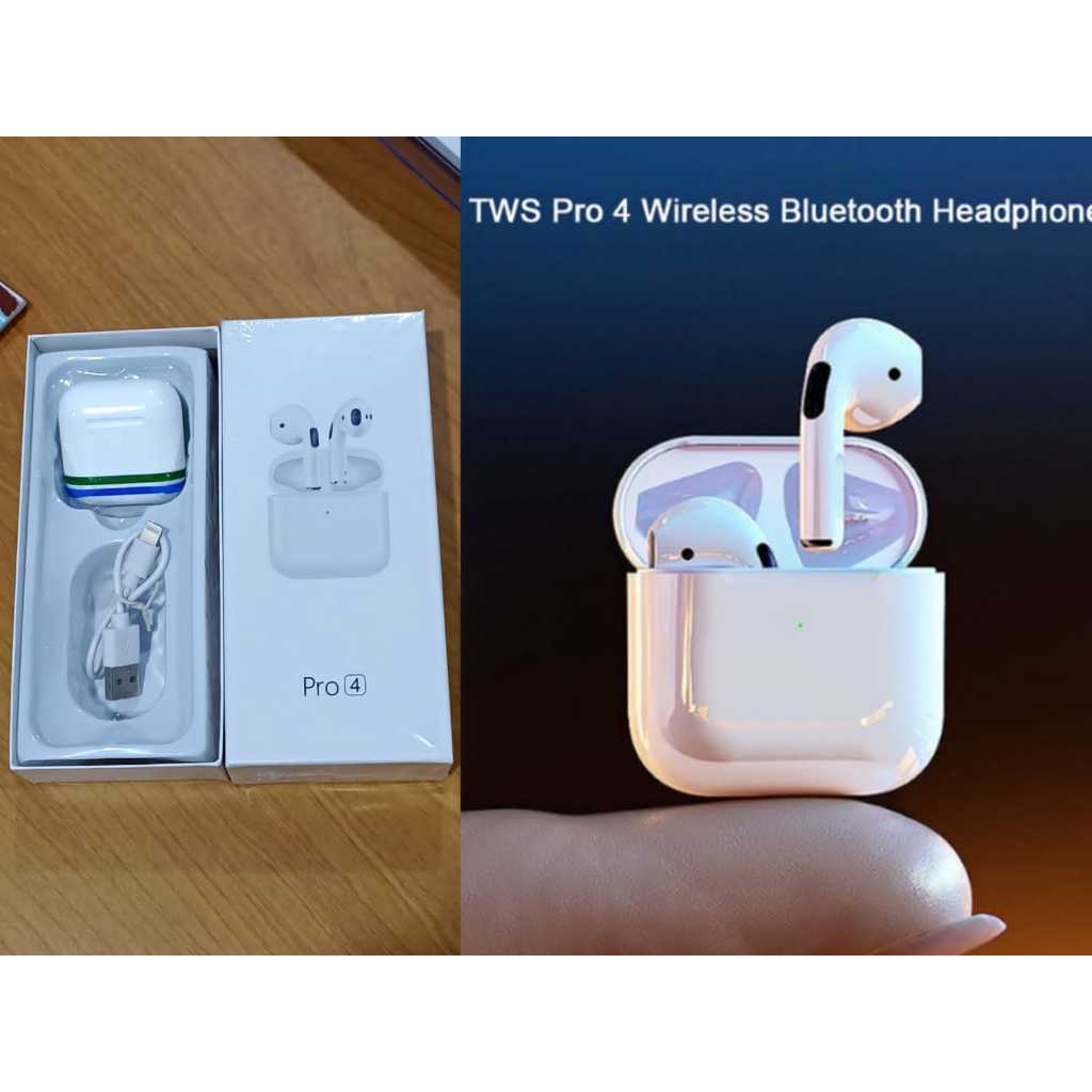 Jual HEADSET BLUETOOTH PRO 4 TWS / PRO4 TWS | Shopee Indonesia