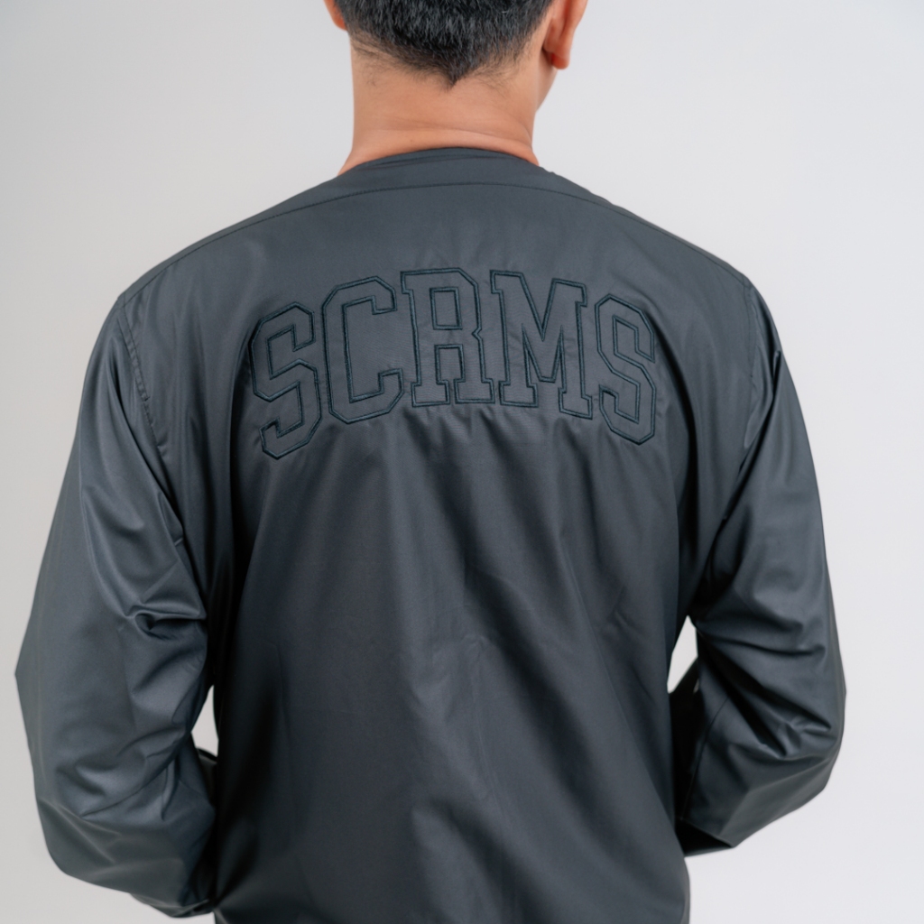 Jual Screamous Jacket WindBreaker CollarLess MALT BLACK | Shopee Indonesia