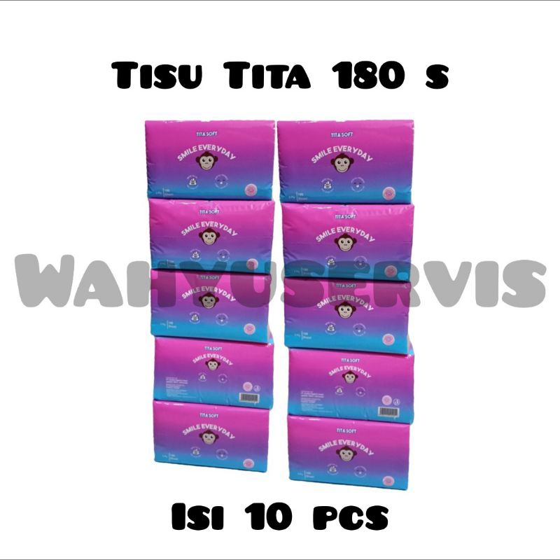 Jual Tisu Tita 180 sheets 2 ply isi 10 pcs 10 pack | Shopee Indonesia