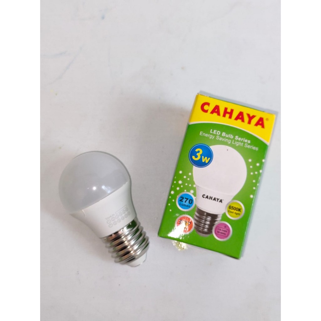 Jual Lampu LED Bulat Merk Cahaya 3 5 7 9 12 w watt SNI Cool Day light ...