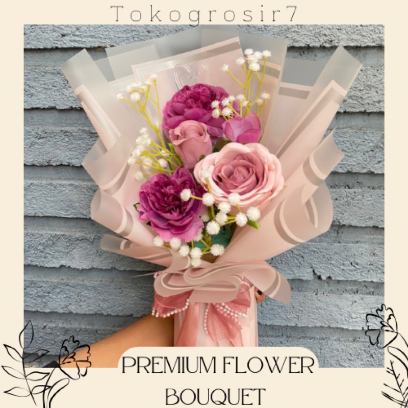 Jual PREMIUM FLOWER BOUQUET BUKET BUNGA PERNIKAHAN / BUKET WISUDA ...