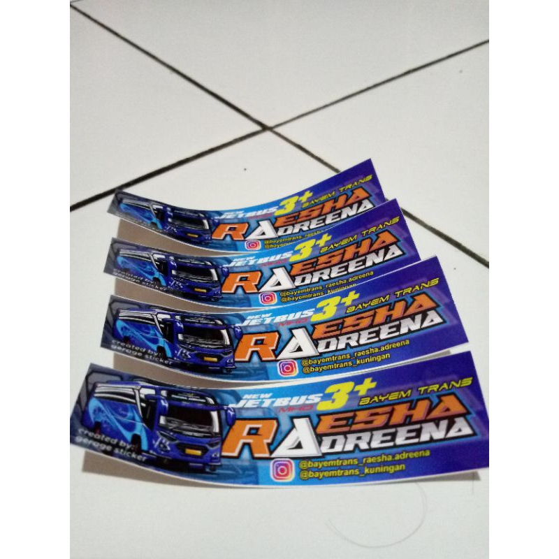 Jual stiker bus basuri,maudi,andromeda,ratu maher,conan,tuan muda ...
