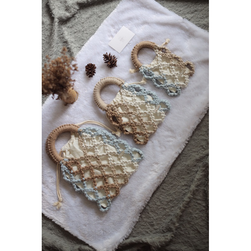 Jual MACRAME BAG BY.IPD | TAS MACRAME "Shiny Bag" | TAS RAJUT | Shopee ...