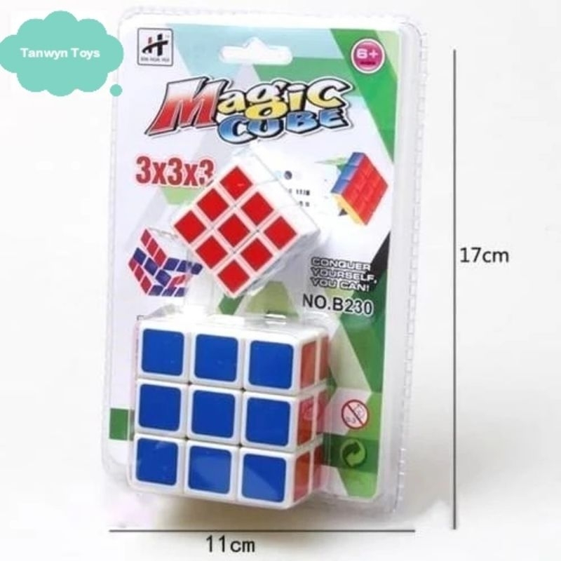 Jual Mainan Puzzle Rubik Magic Speed Cube Full Color 2in1 3x3 Besar ...