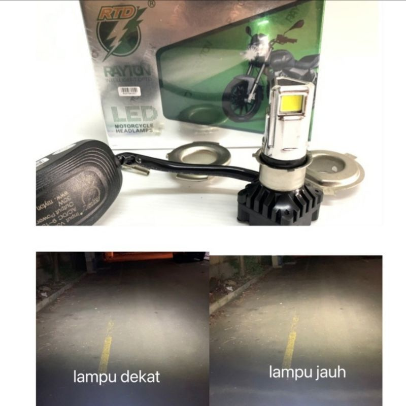 Jual LED 3 SISI RTD RAYTON / LAMPU DEPAN MOTOR HID 3 SISI / LED 3 SISI RTD ORIGINAL MOTOR MOBIL ...
