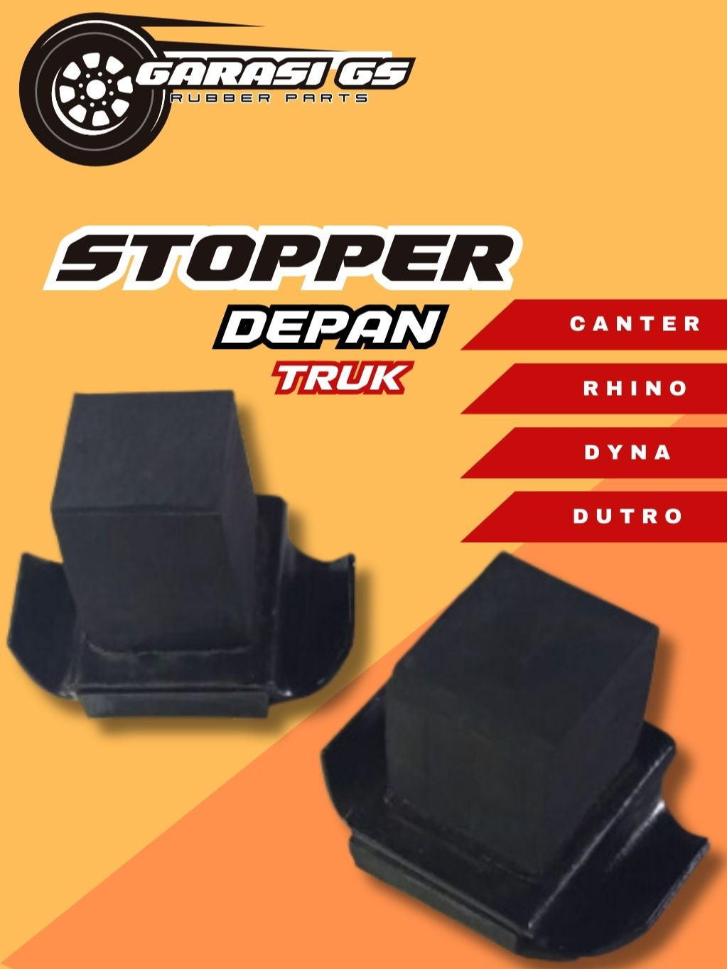 Jual Sparepart Mobil Rubber/Karet Stopper Depan Truk Canter Rhino Dyna Dutro Per Pcs | Shopee ...