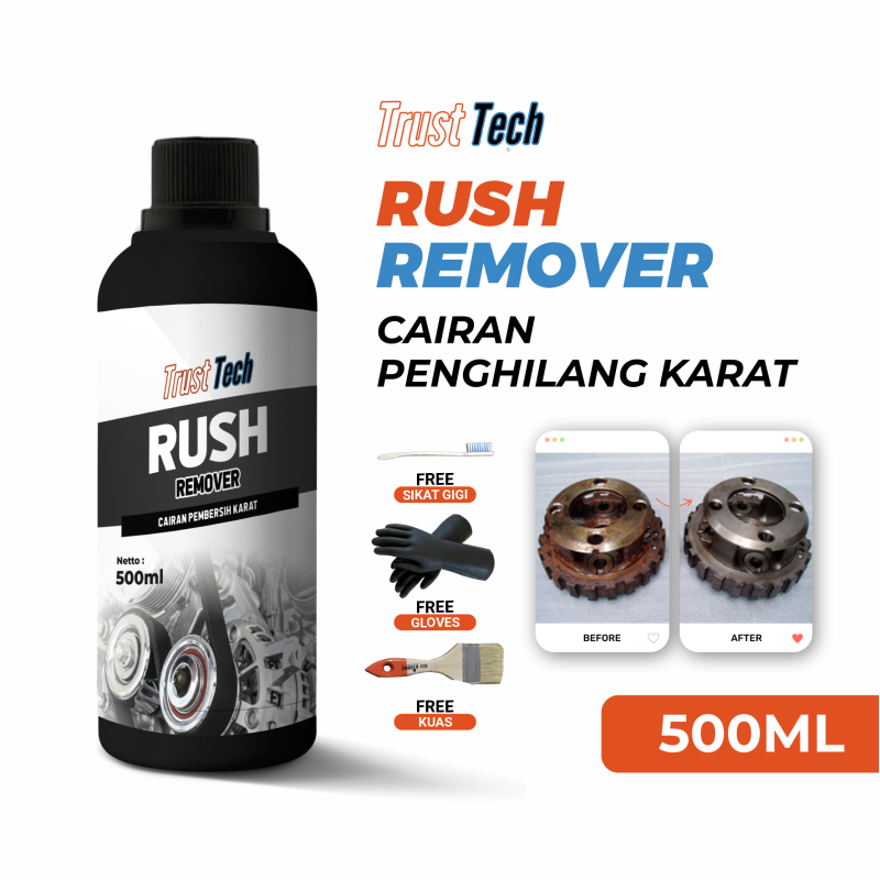 Jual TrustTech Rush Remover penghilang karat pada besi chrome baja stainless cairan pembersih ...