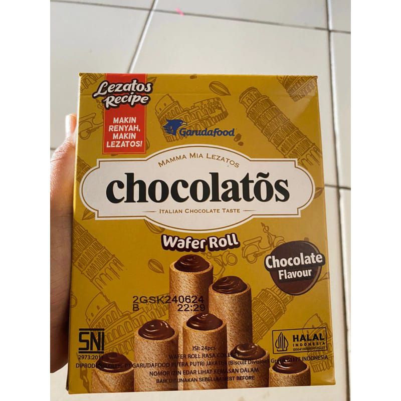 Jual Snack wafer roll Chocolatos 1 pack isi 24 pcs | Shopee Indonesia