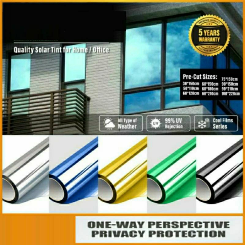 Jual Kaca Film One Way Silver Cermin Untuk Jendela Rumah Kantor Gedung ...